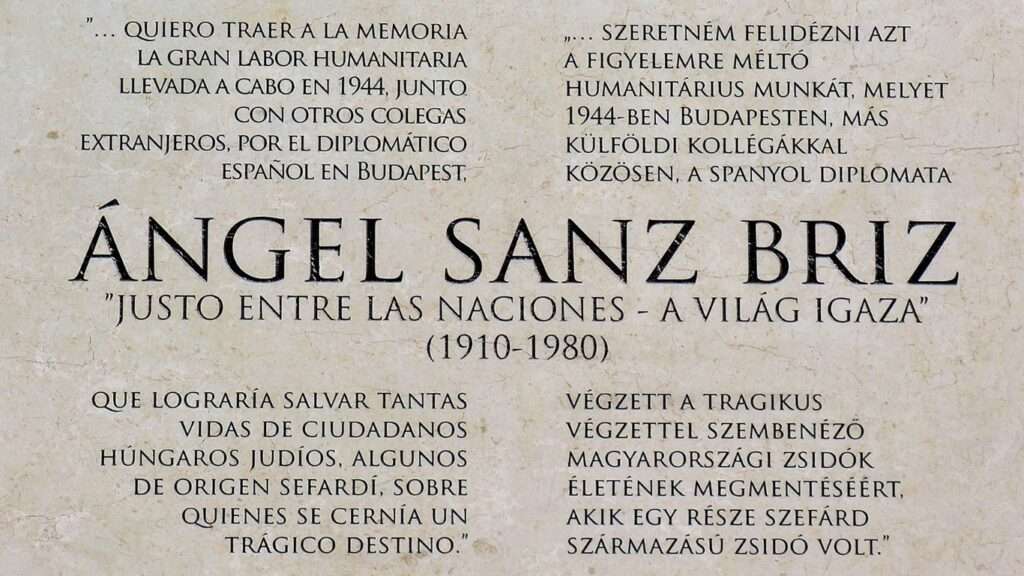 Ángel Sanz Briz, el español que salvó la vida de más de 5.000 judíos ...